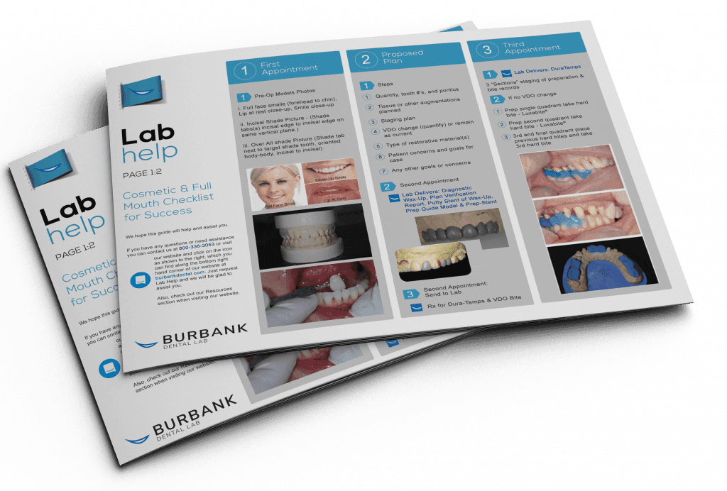Your First Case Planning Guide And Workflow Chart - Burbank Dental Lab